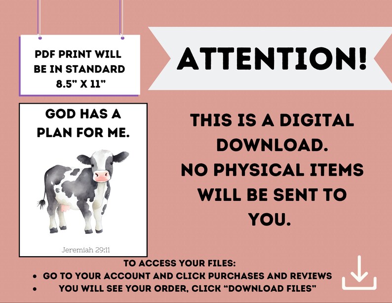 Farm Animals Scripture Affirmations for Nursery, Daycare, Office ...