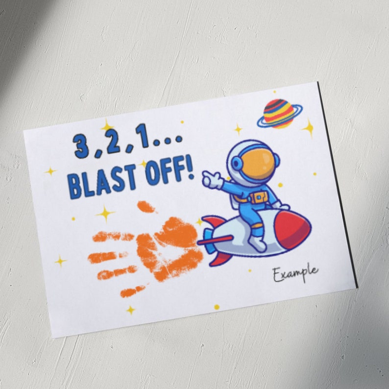 Outer Space Handprint Bundle, Rocket, Outerspace - Etsy