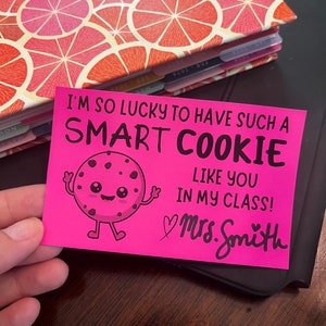Back to School "smart Cookie" Cookie Gift Tag - Classroom Welcome ...