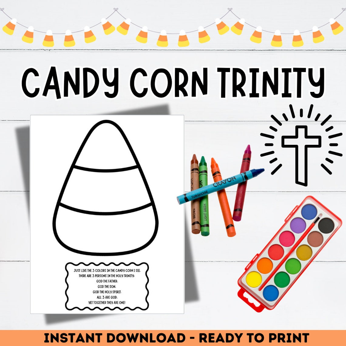 Holy Trinity Candy Corn Printable | Instant Download | Religious ...