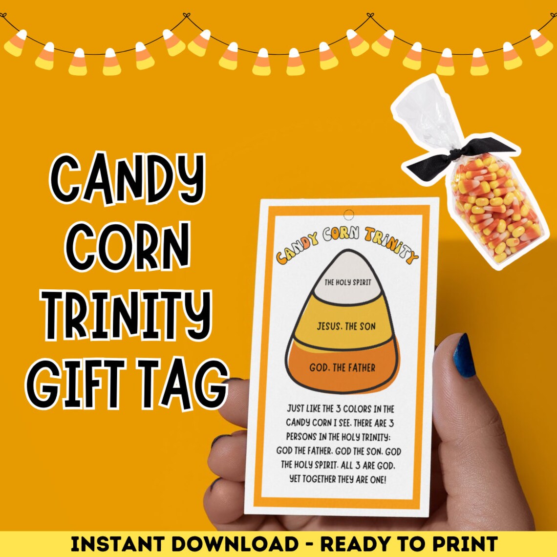 Holy Trinity Candy Corn Gift Tag Printable | Instant Download ...