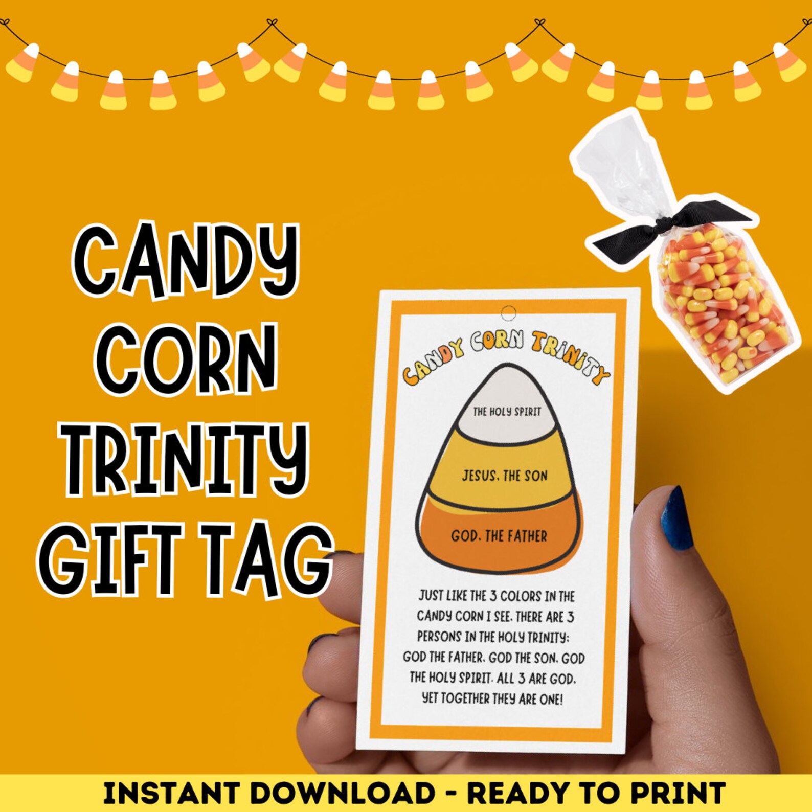 Holy Trinity Candy Corn Gift Tag Printable | Instant Download ...