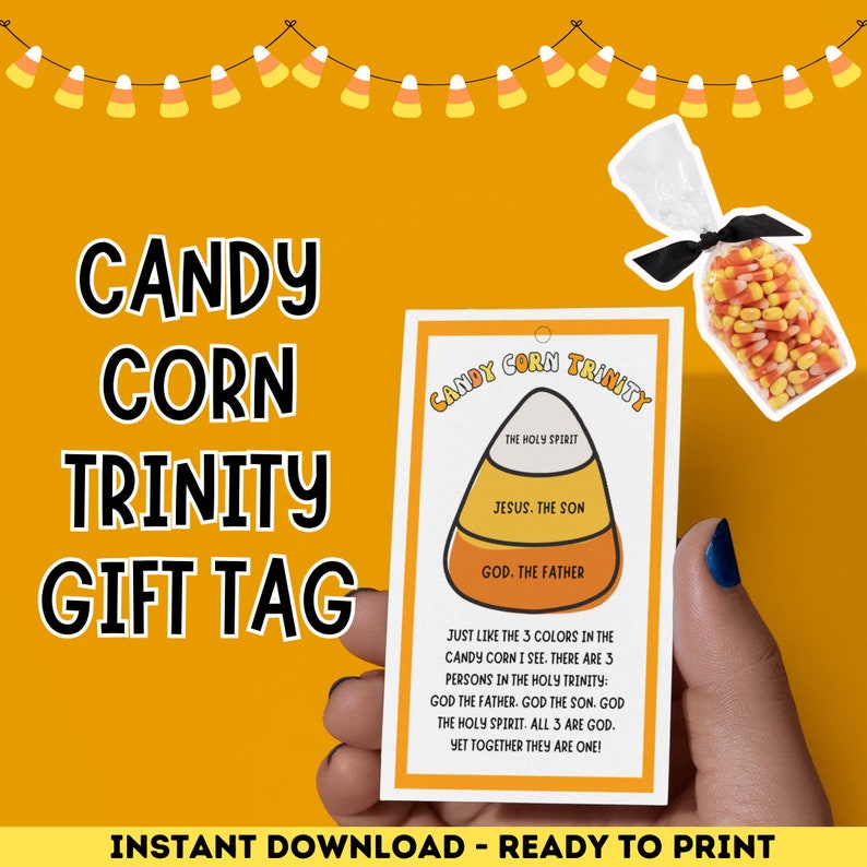 Holy Trinity Candy Corn Gift Tag Printable | Instant Download ...