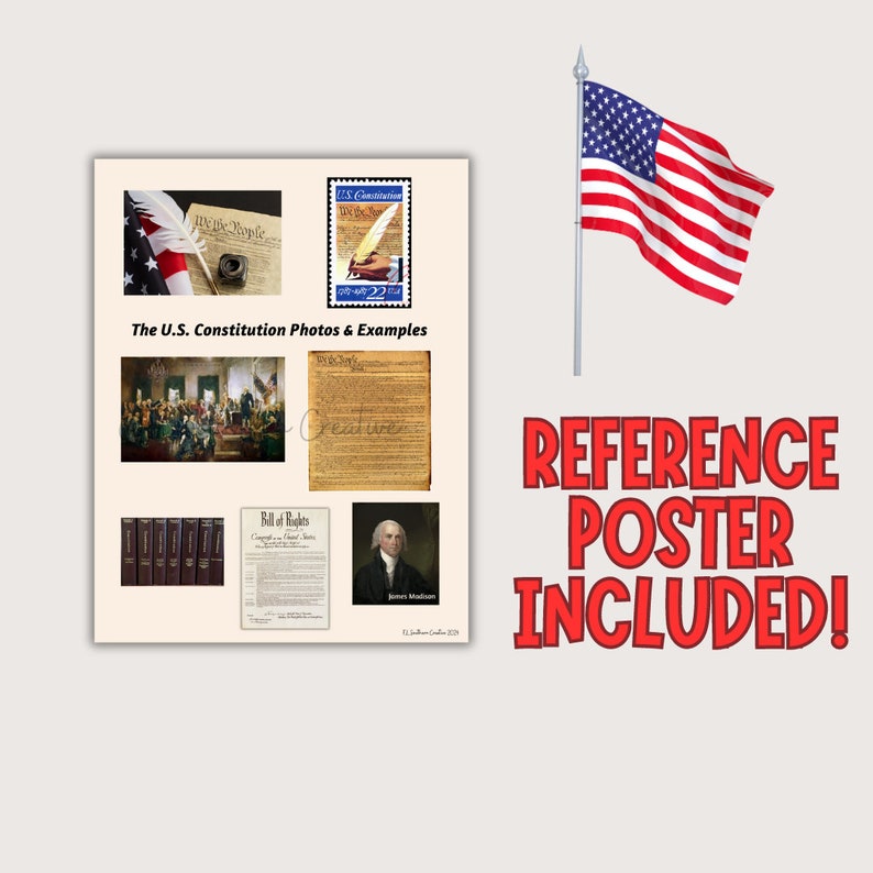 The U.S. Constitution Worksheets and Quizzes for Social Studies | Bill ...