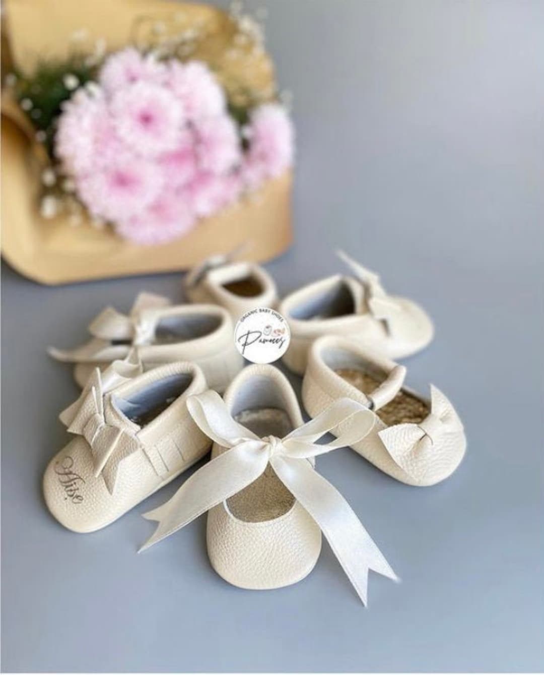 Ivory Baptism Shoe, Ivory Christening Baby Shoe, Soft Sole Baby Girl ...