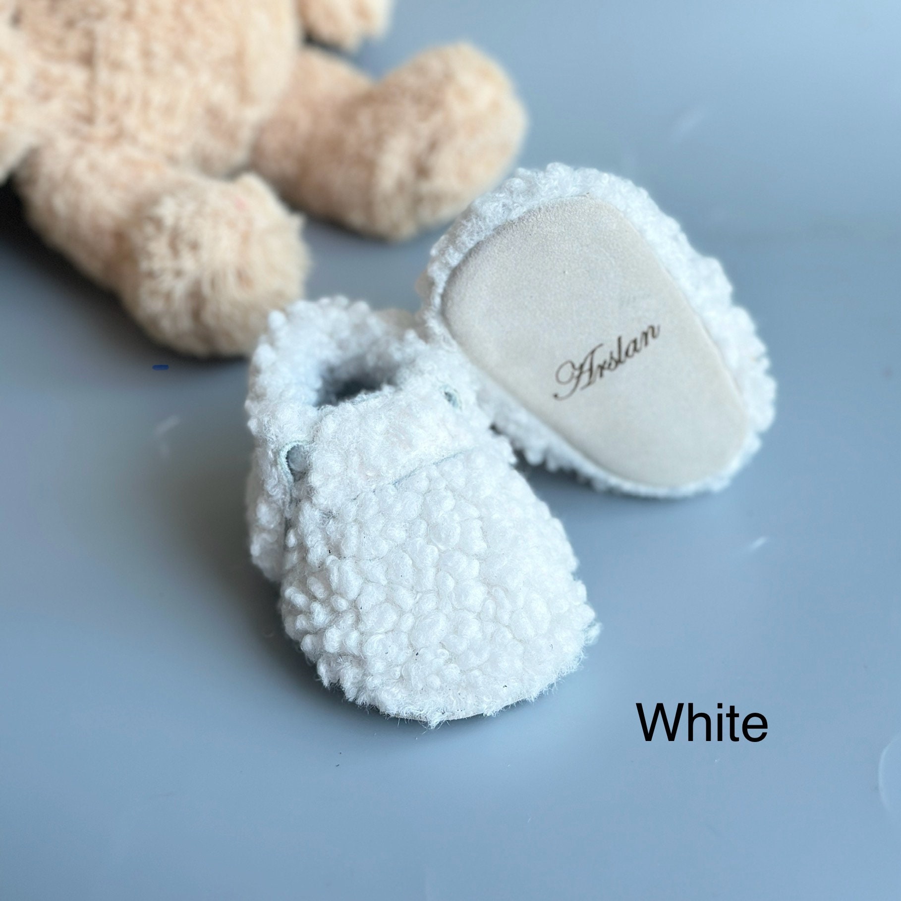 Teddy Bootie Baby Shoe, Gendar Neutral Baby Shoe, Fluffy Baby Shoe - Etsy