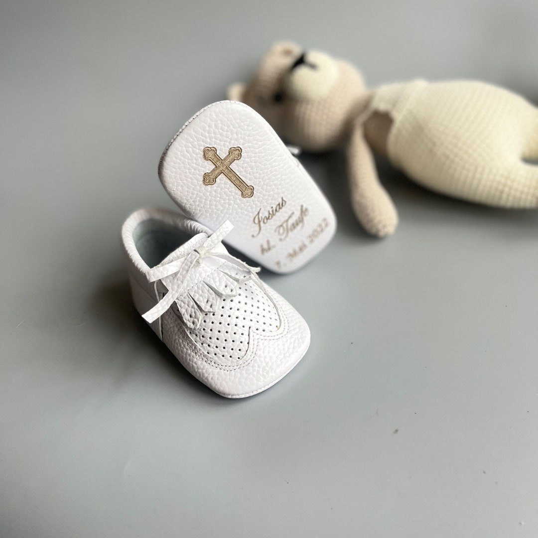 Christening Shoes for Baby, Baby Boy Leather Moccasins,baby Boy ...