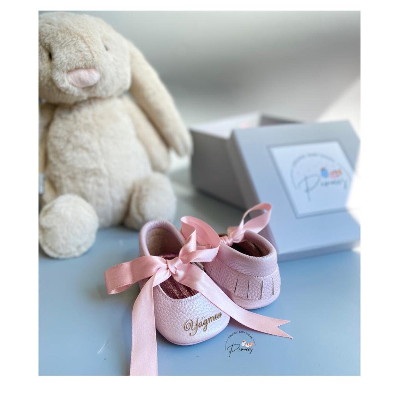 Ribbon Baby Girl Genuine Leather Moccasins Baby Girl Shoes | Etsy