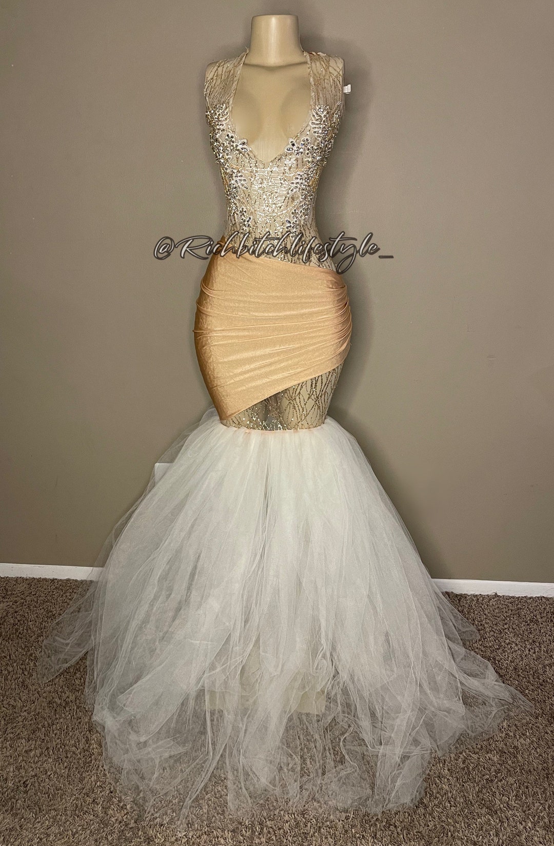 The Gianna Glitter and Tulle Prom Dress - Etsy