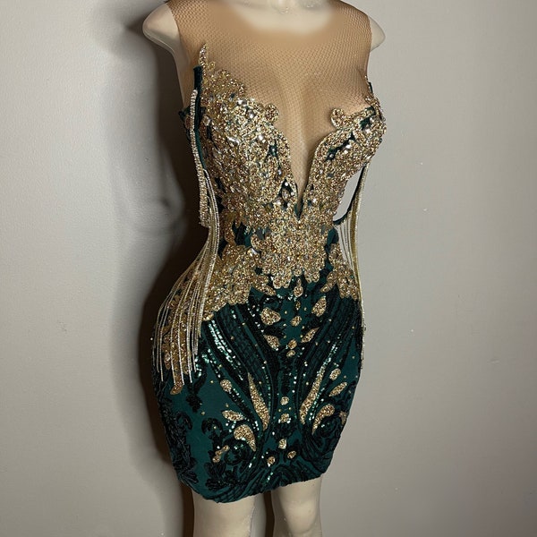 Rhinestone Dress - Etsy