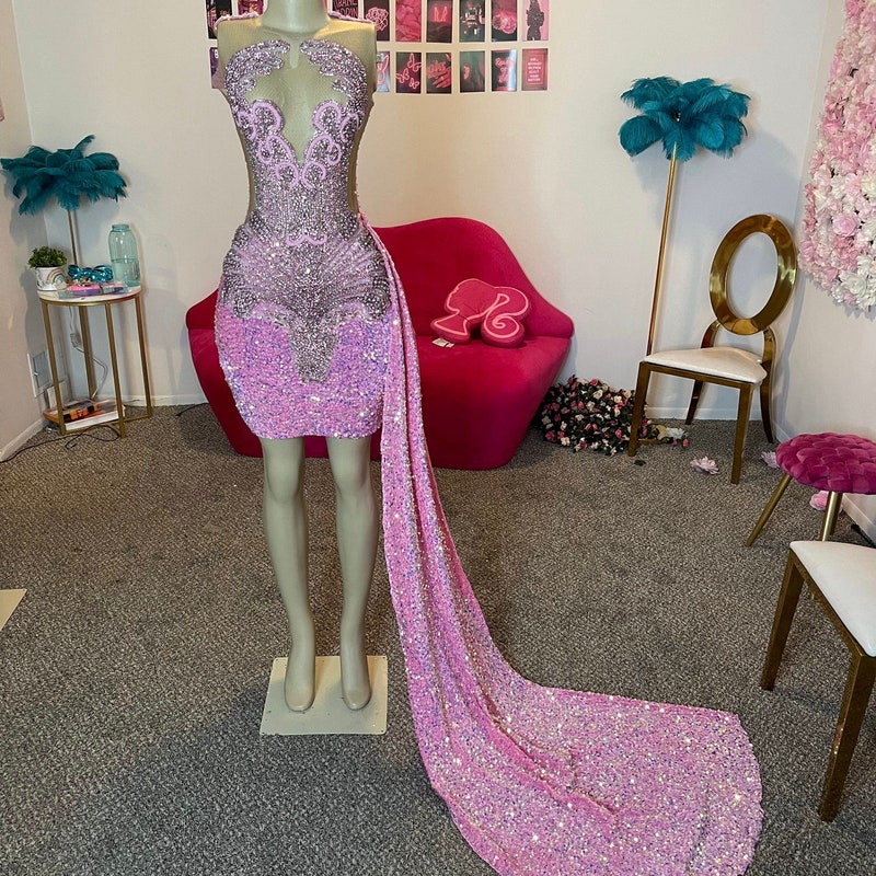 Rhinestone Dress - Etsy