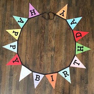 Quality, Handmade, Reusable Happy Birthday Banner - Assorted Colorful ...