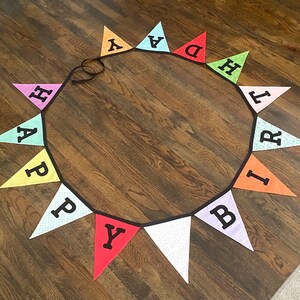 Quality, Handmade, Reusable Happy Birthday Banner - Assorted Colorful ...
