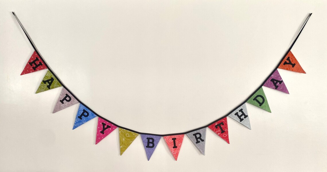 Quality, Handmade, Reusable Happy Birthday Banner - Assorted Fabrics - Etsy
