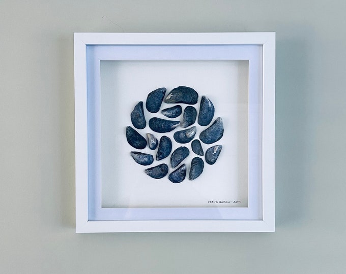 Cornish Mussel Shell Mandala Shell Art Picture Handmade in Cornwall - Etsy