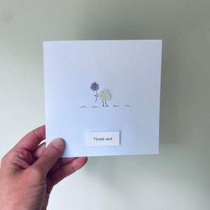 Thank You Card • Cornish Sea Glass • Handmade in Cornwall - Etsy UK