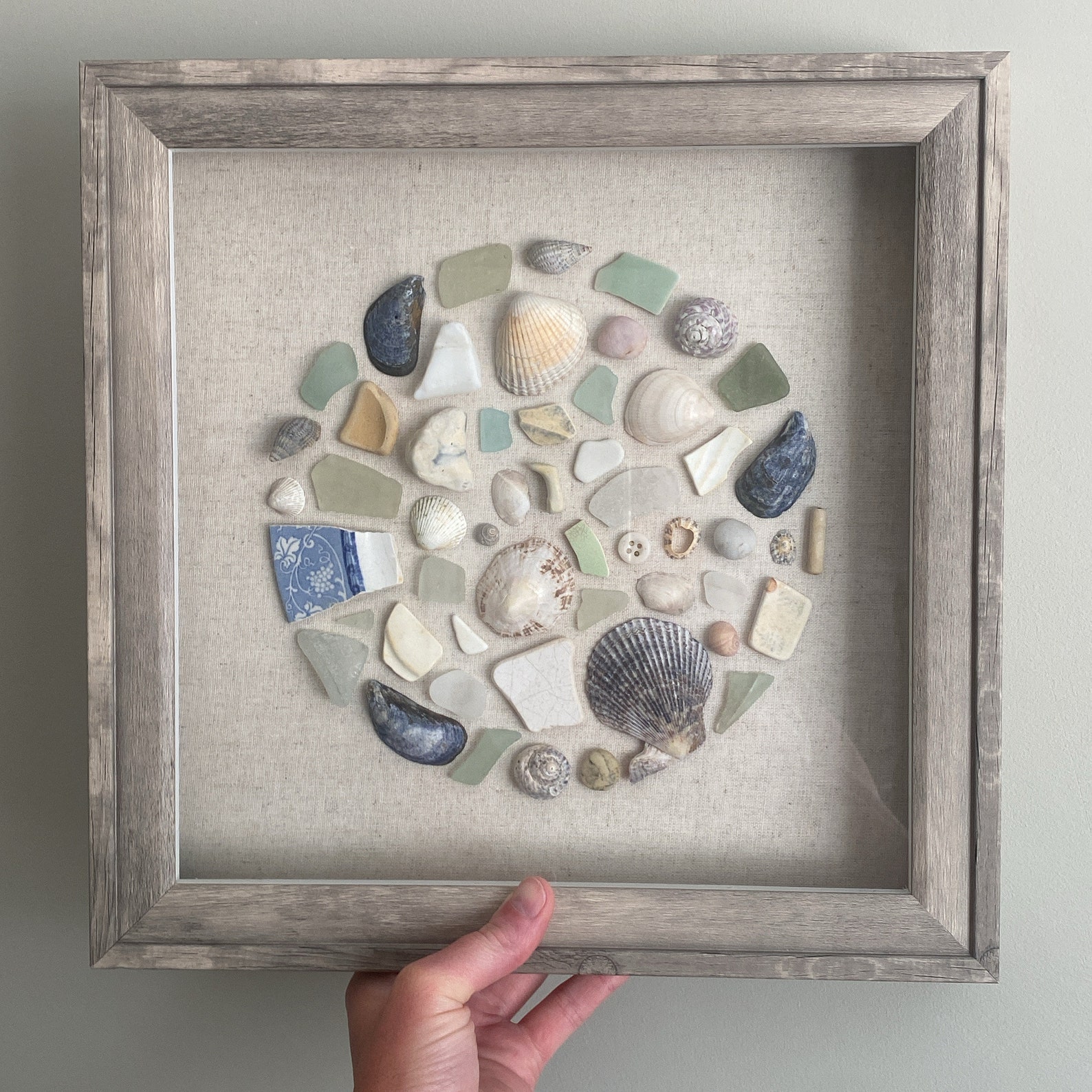 Cornish Shell Art Picture Sea Glass Art Handmade in - Etsy