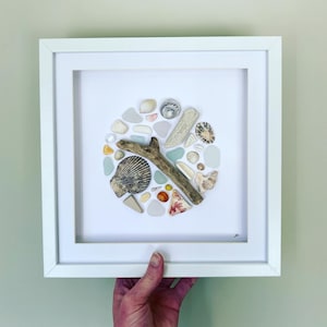 Cornish Shell Art Picture Sea Glass Art Handmade in Cornwall - Etsy UK