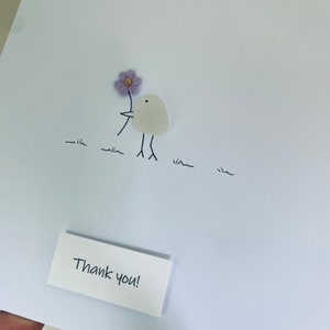Thank You Card • Cornish Sea Glass • Handmade in Cornwall - Etsy UK