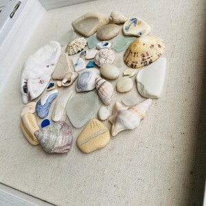 Cornish Shell Art Sea Glass Art Framed Picture Handmade in Cornwall - Etsy