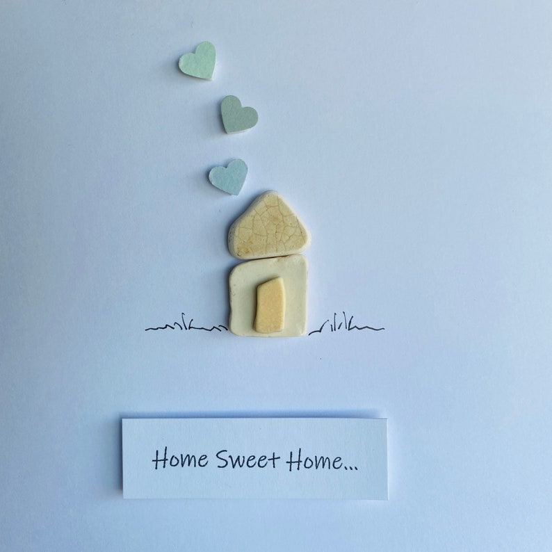 New Home Card Cornish Sea Pottery Art Handmade in Cornwall - Etsy UK