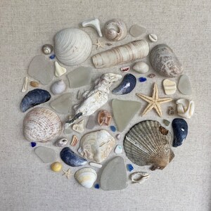 Cornish Shell Art and Sea Glass Picture Handmade in Cornwall - Etsy