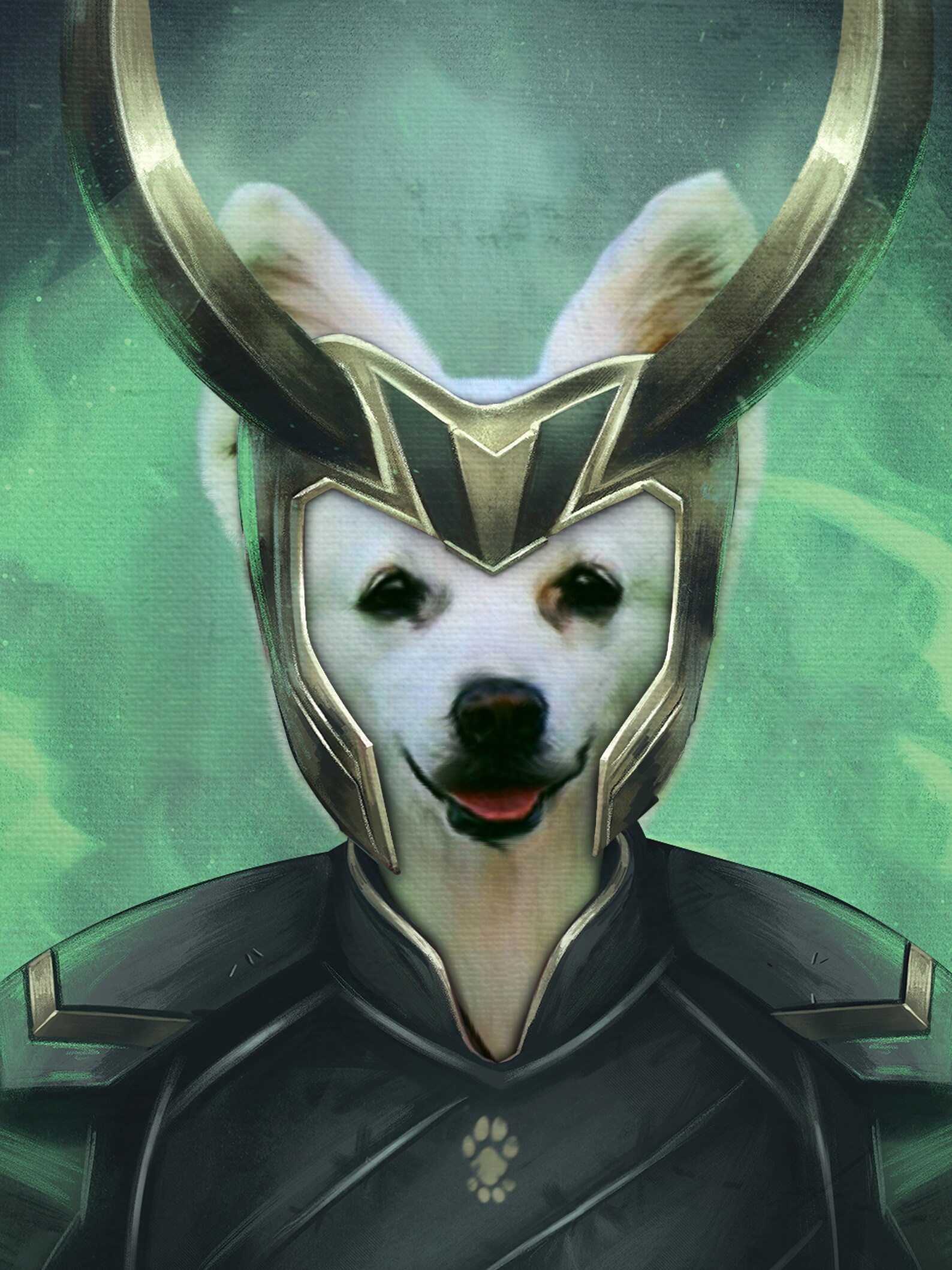 Custom Movie Pet Portrait Loki Portrait from your Photo pet | Etsy