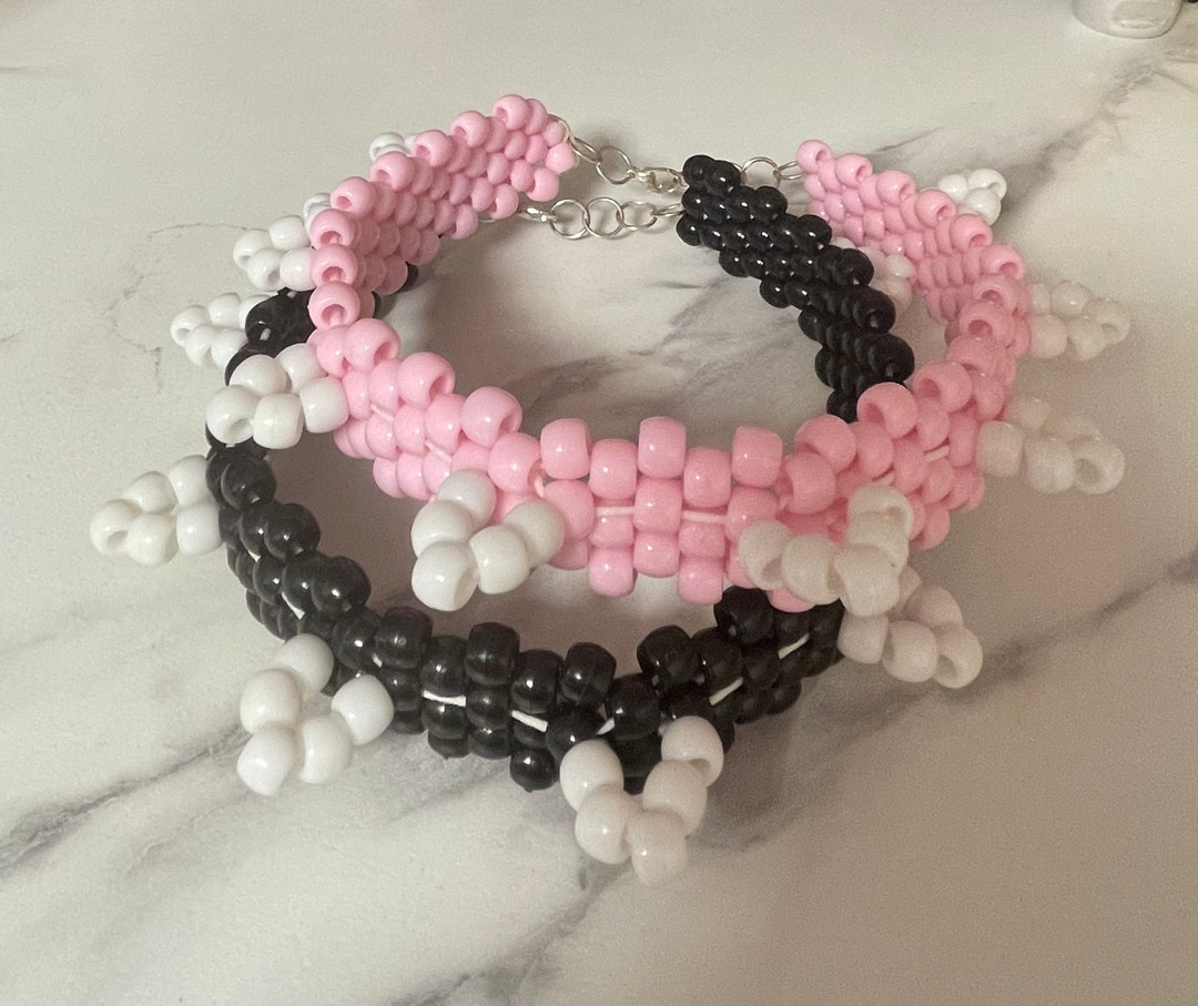 Kandi Spiked Chokers/collars Pink or Black - Etsy