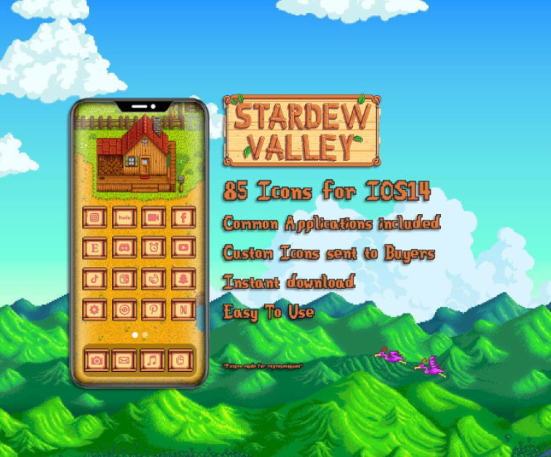 Ios Icons | Stardew Valley 85 App Icons Pack | Cute Personalized Home ...