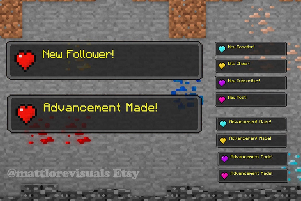 Minecraft Stream Alerts! - Etsy