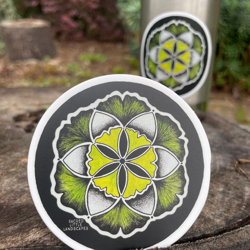 Green Flower Stickers - Etsy