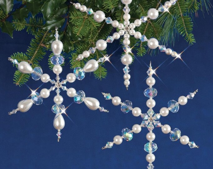 Sparkling Snowflakes Beaded Ornament Kit | Solid Oak Nostalgic ...