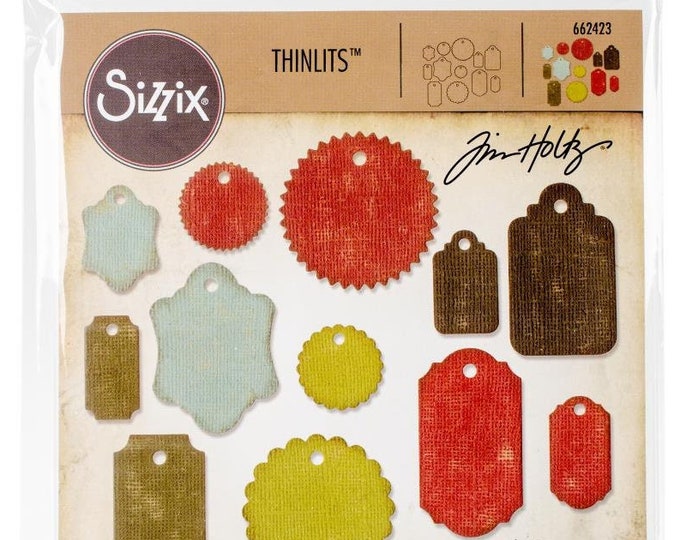 Sizzix Gift Tags Thinlits Dies by Tim Holtz | Design Shapes | Die Cutting | Tags - Etsy