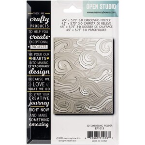 Waves 3D Embossing Folder Memory Box Folder Cardmaking Supplies - Etsy