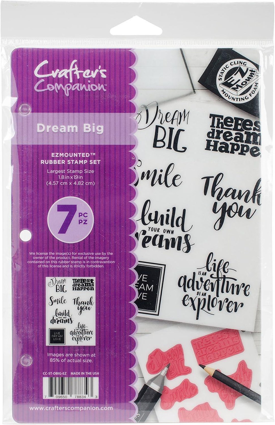 Dream Big Rubber Stamp Set | Crafter's Companion Ezmounted Stamps ...