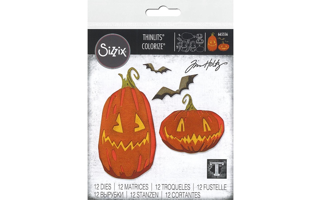 Sizzix Thinlits Colorize Dies by Tim Holtz 12/pkg Pumpkin Patch Halloween - Etsy