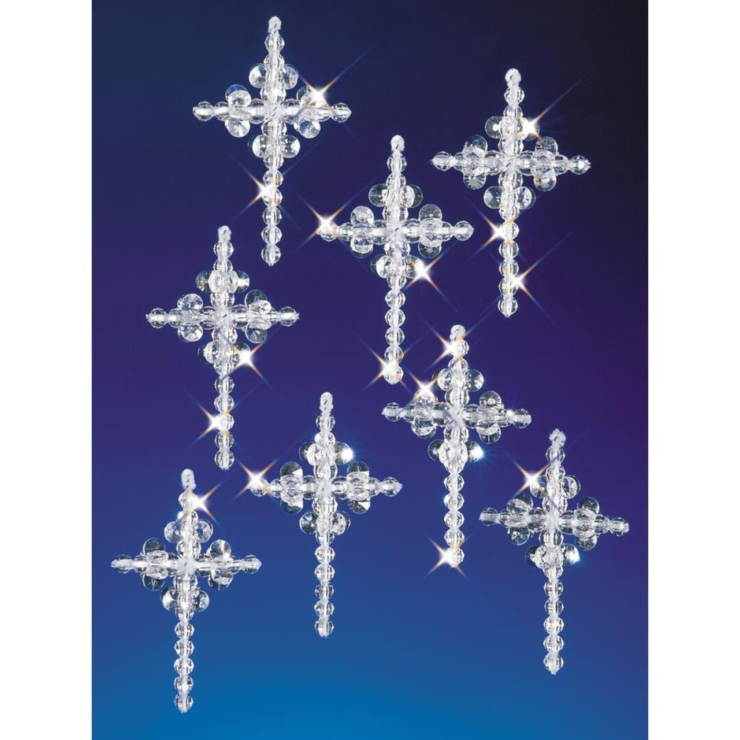 Crystal Crosses Beaded Ornament Kit | the Beadery DIY Christmas ...
