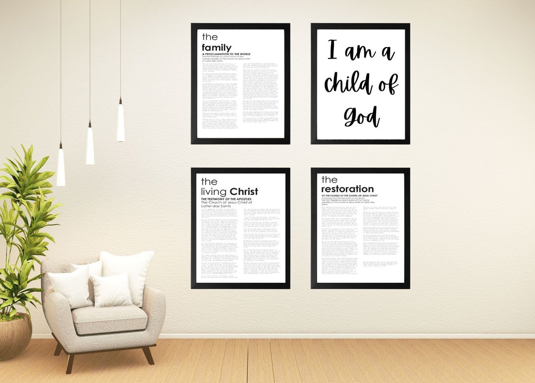 English LDS Proclamations: Set of 3 - Etsy
