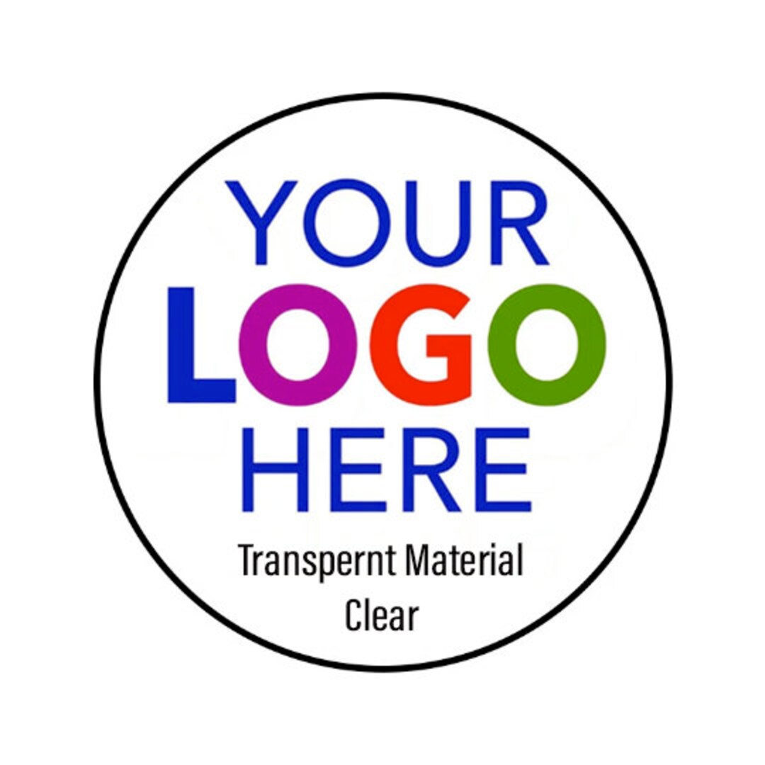 Printed LOGO Round Clear Custom Logo Labels & Postage Labels ...
