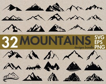 Berg SVG Clipart Wald svg Berg svg Berg und Wald Wald - Etsy Schweiz