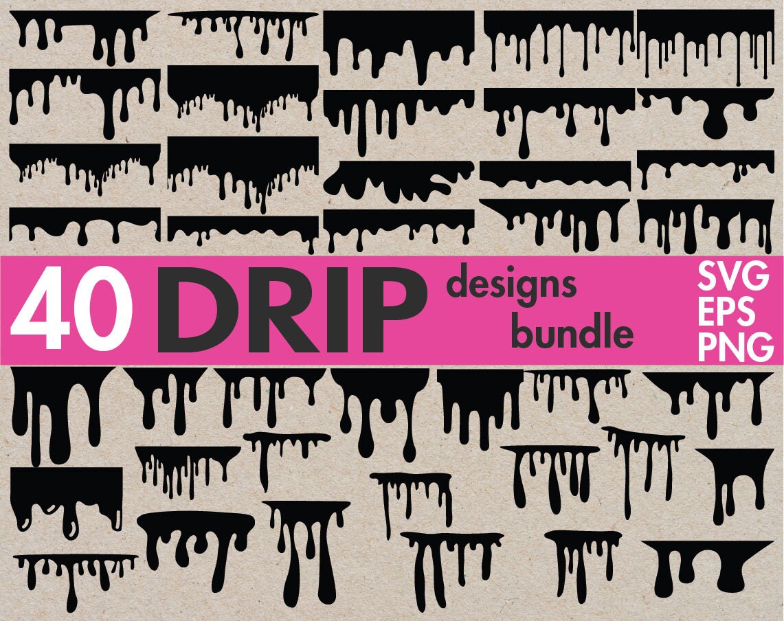 Drip SVG Bundle Drip SVG Files for Cricut Drip Svg Cut - Etsy Canada