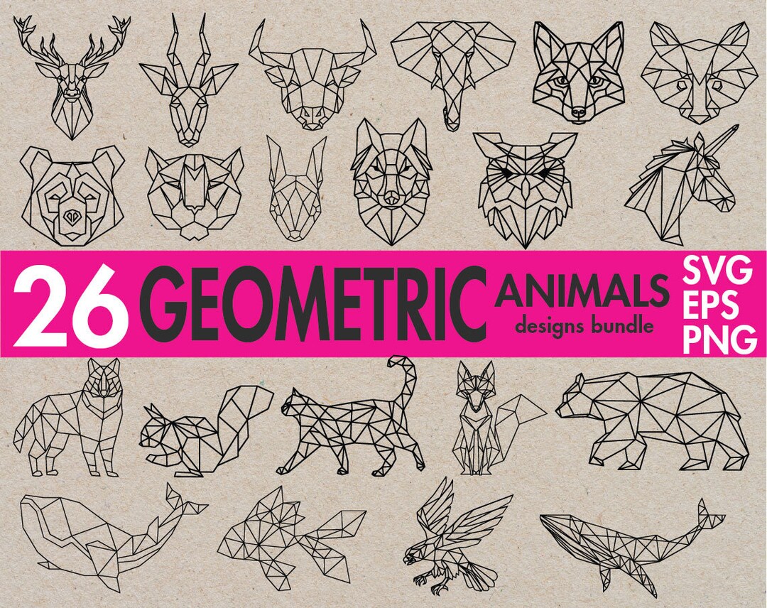 Geometric Animals SVG Bundle Geometric Animals SVG Files for - Etsy ...