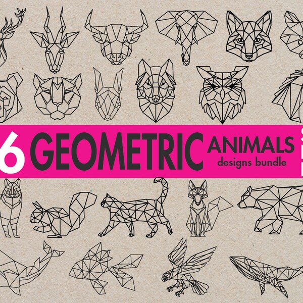 Geometric Animal - Etsy