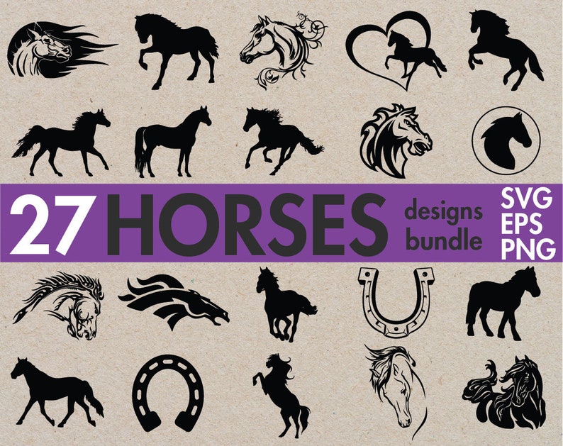Cheval SVG Bundle Fichiers Horse SVG pour Cricut Chevaux - Etsy France