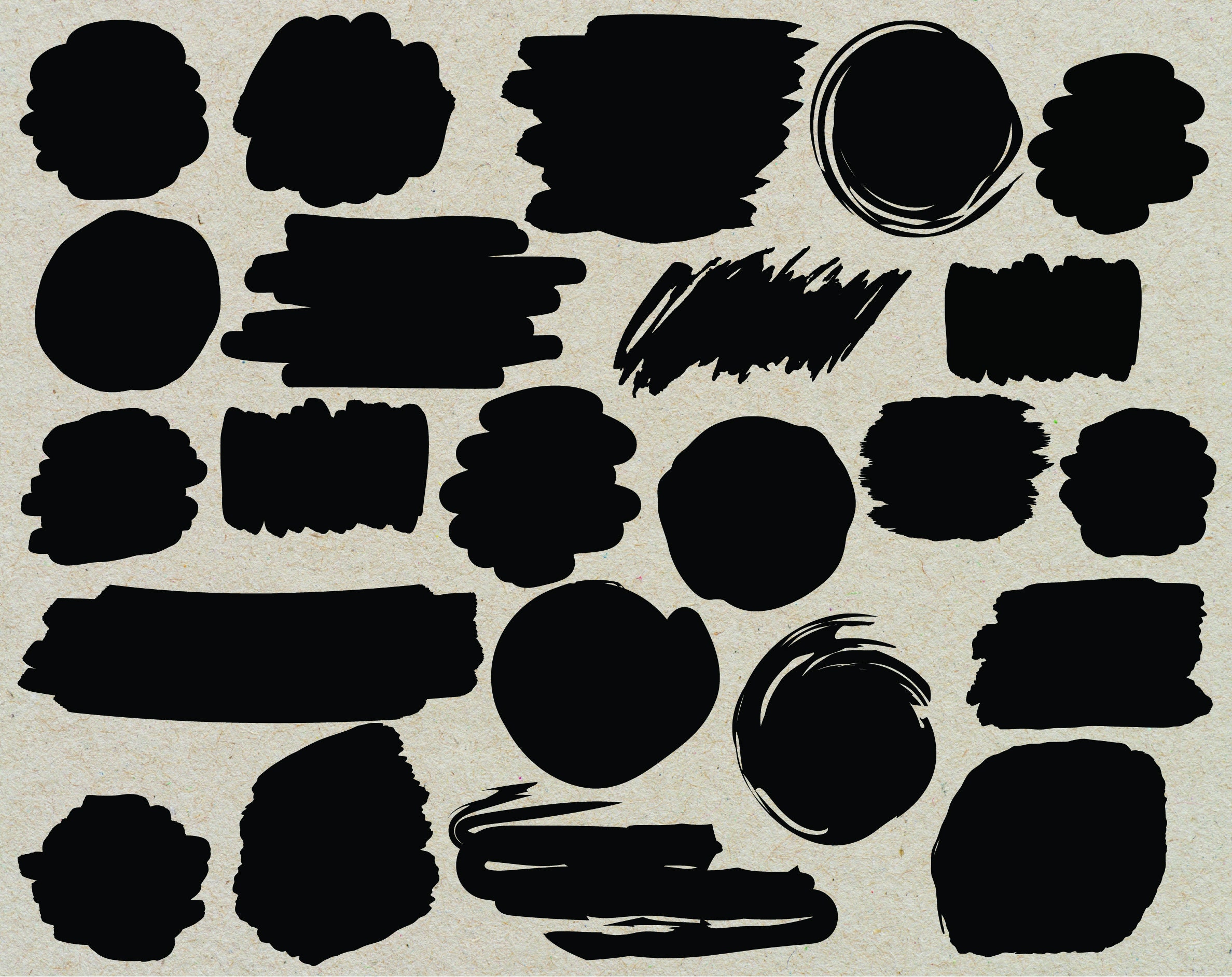 Paint Brush SVG File Bundle Paint Brush Stroke SVG File | Etsy