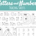 Letter and Number Formation Tracing Sheets | Handwriting | Preschool ...