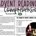 Advent Reading Comprehension Article and Questions - Catholic Christmas ...