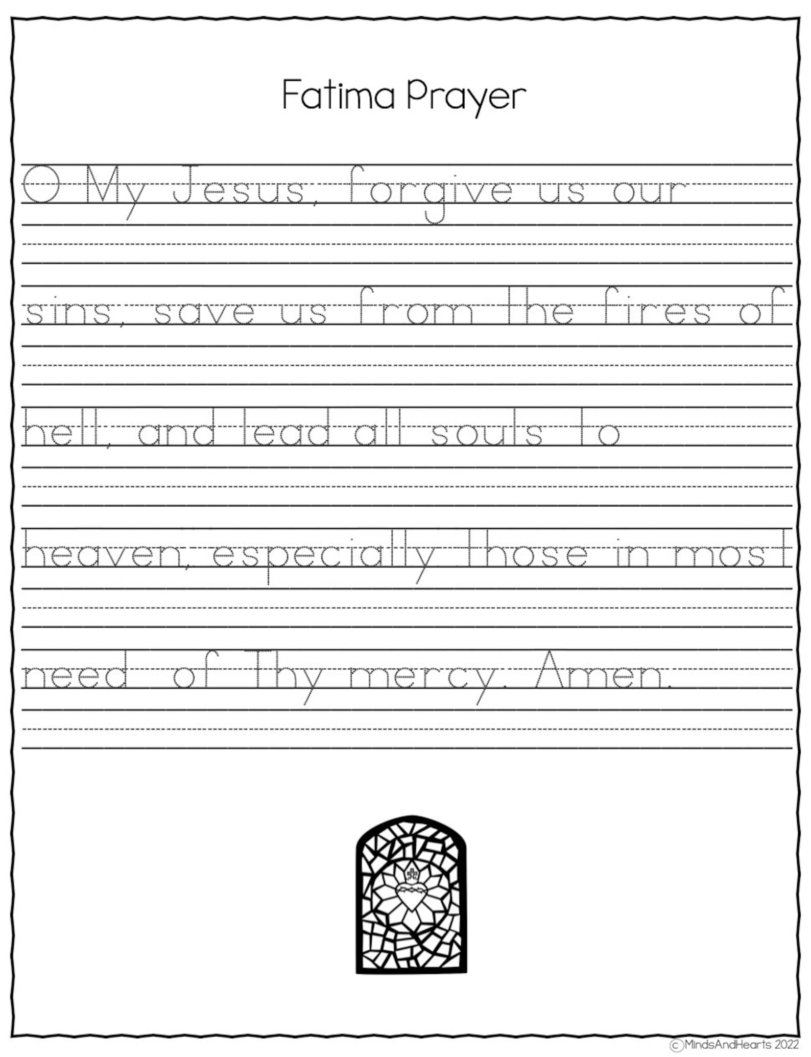 Catholic Prayer Copywork: Manuscript (printing) | Tracing | Handwriting ...