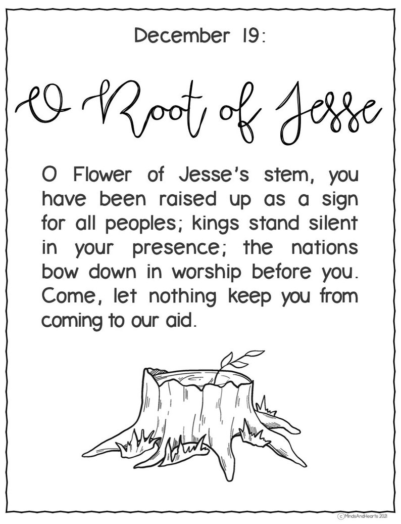 O Antiphons Advent Banners - Catholic Christmas Art - Jesse Tree - O ...