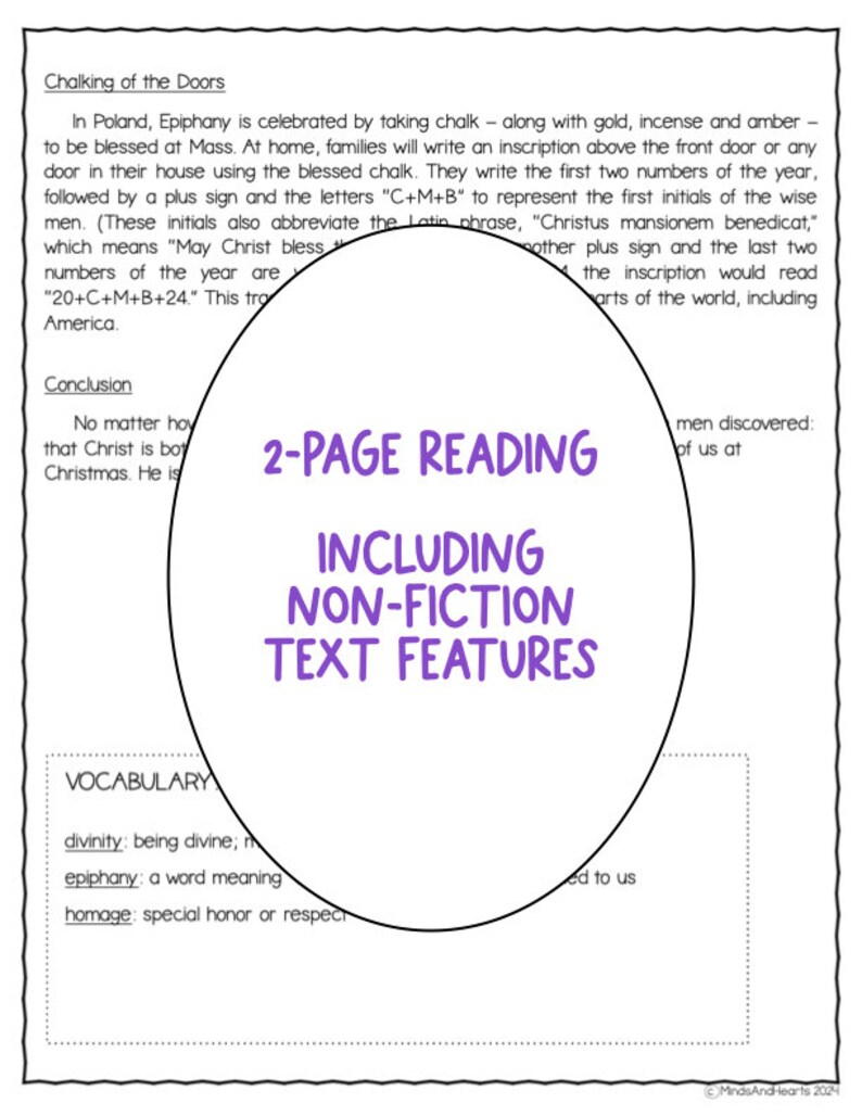 Feast of the Epiphany Reading Comprehension: Catholic Three Kings Day ...